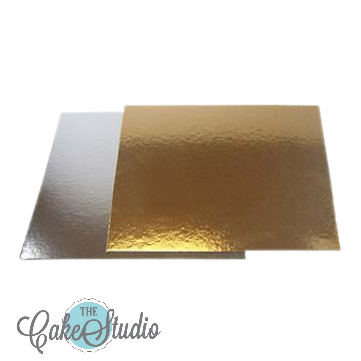 Base Cuadrada Lisa (Plata o Dorada, Variedad de tamaños) – Cake Studio Mty