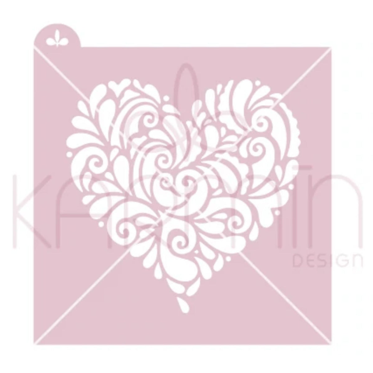 Stencil Corazon Flow – Cake Studio Mty